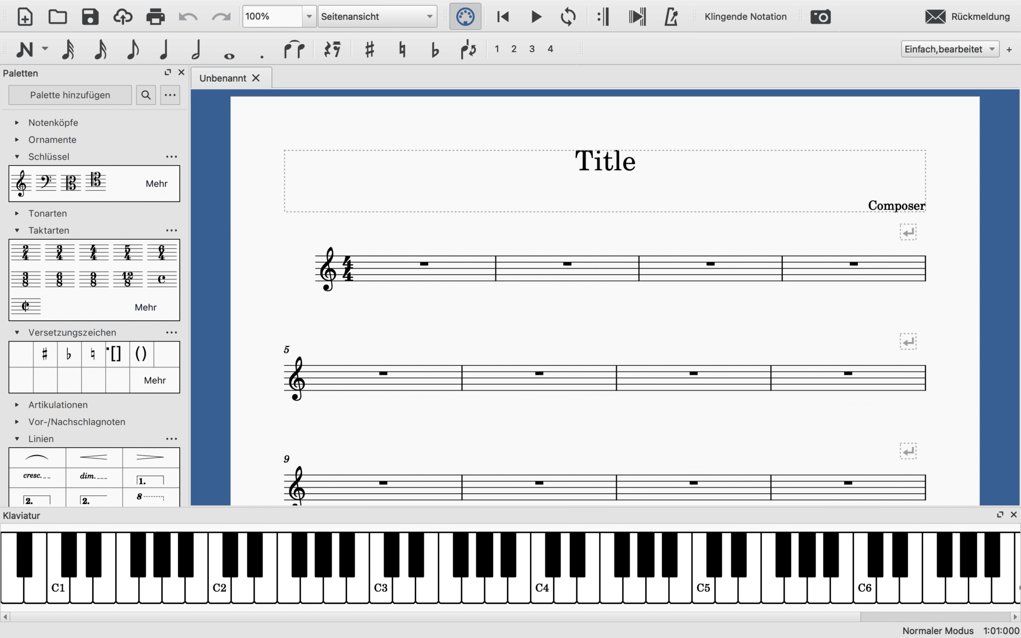 Mit der Freeware MuseScore Noten schreiben und downloaden - Pianobeat